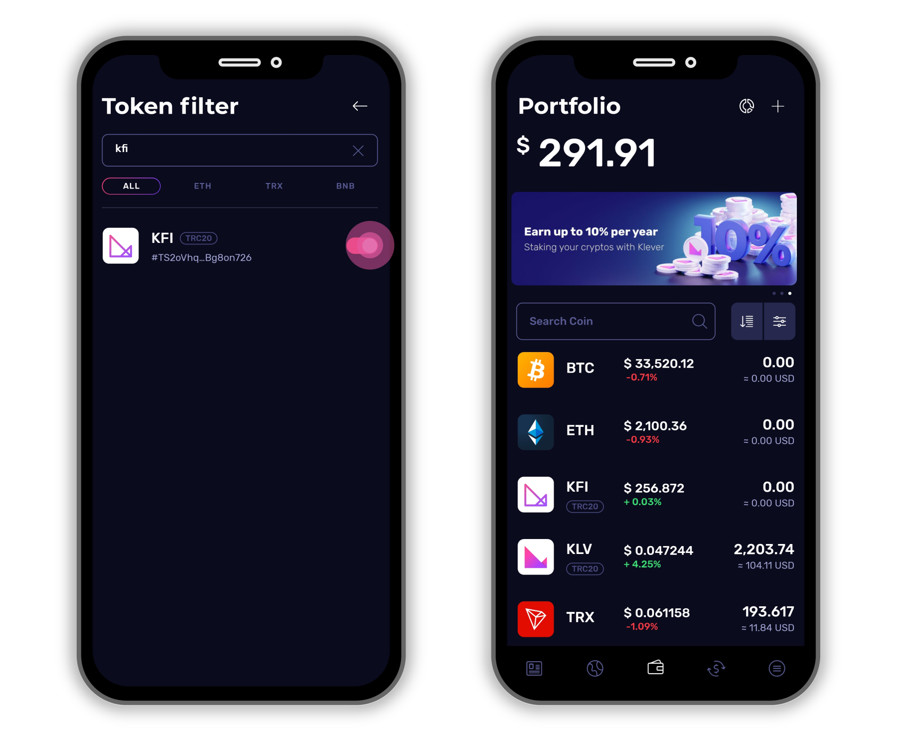 How To Add New Token To Your Portfolio Klever Support